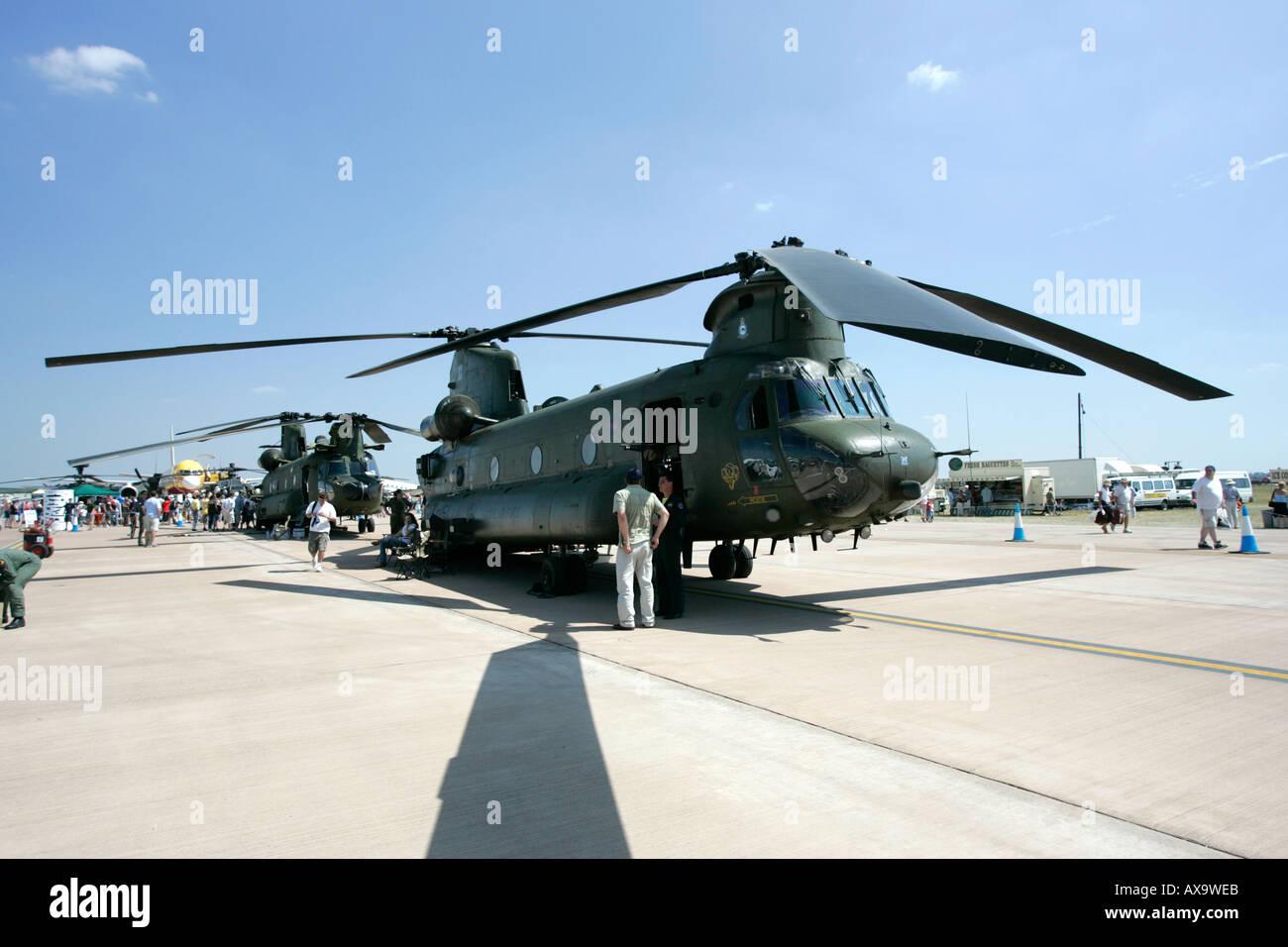 RAF Chinook on static display RIAT 2005 RAF Fairford Gloucestershire ...