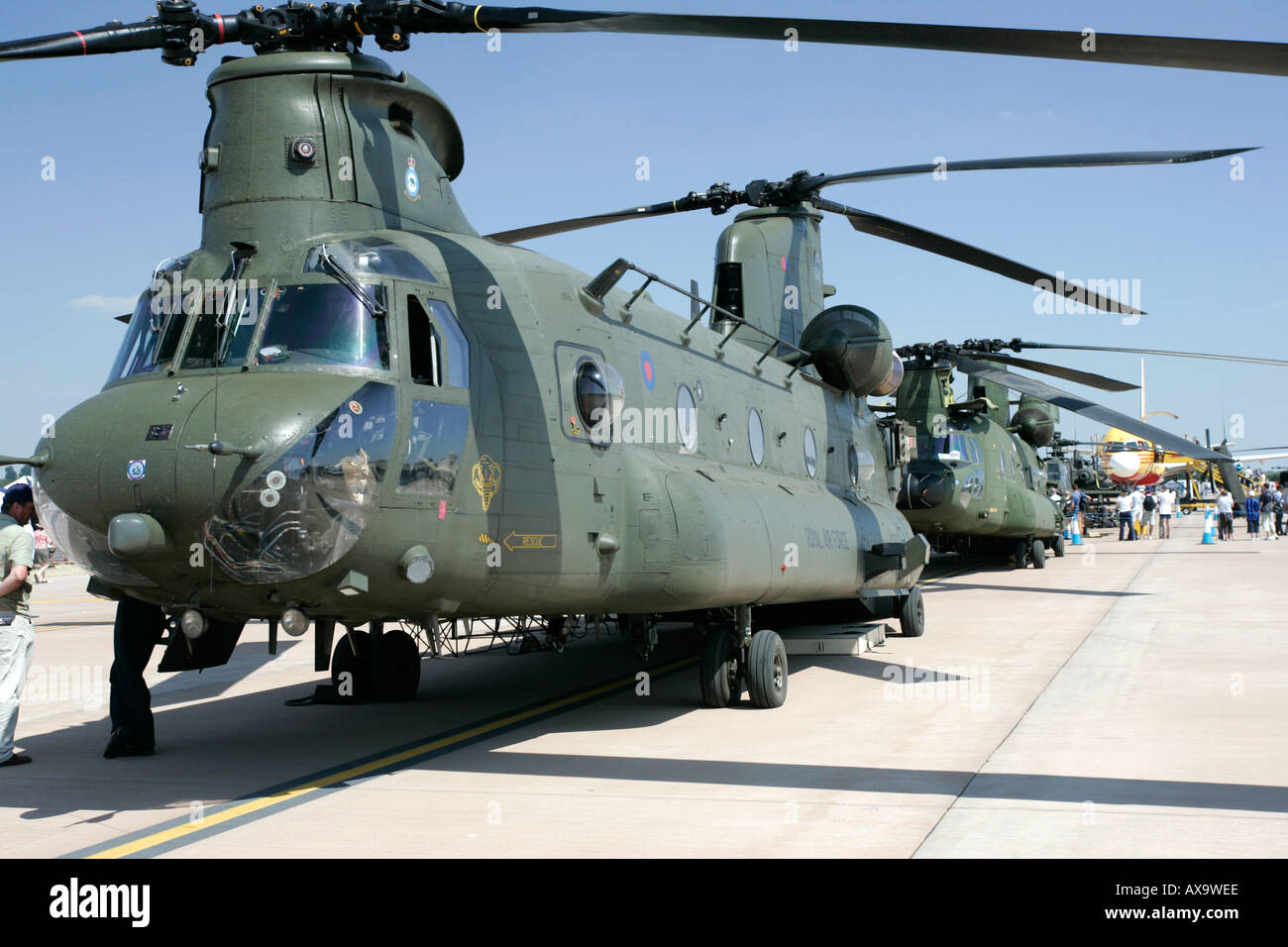 RAF Chinook on static display RIAT 2005 RAF Fairford Gloucestershire ...