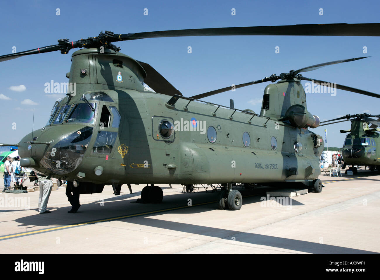 RAF Chinook on static display RIAT 2005 RAF Fairford Gloucestershire ...