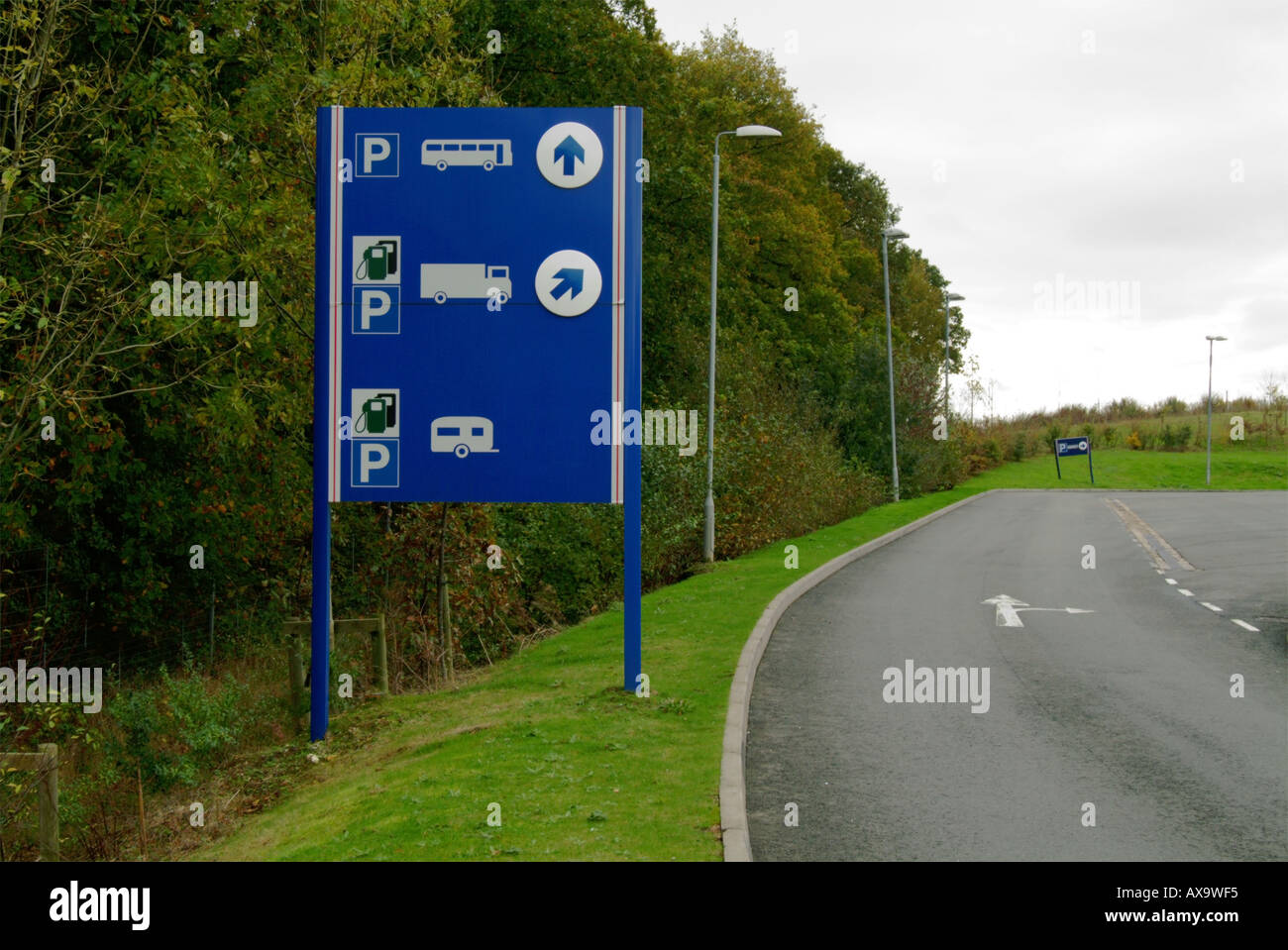 Motorway Service Station Signs Stock Photo - Alamy