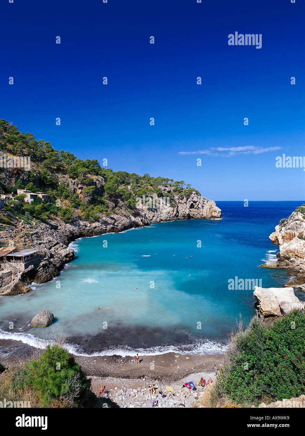 Cala Deyá, beach near Deyá, Serra de Tramuntana, Mallorca, Majorca ...