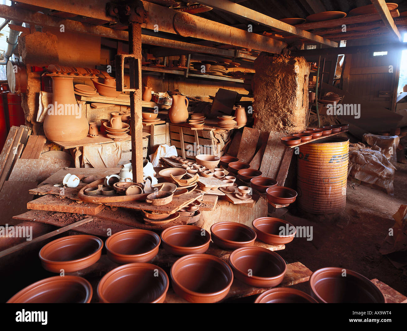 Pottery Olleria Ca' n Vent, Pórtol, Marratxi Majorca, Spain Stock Photo ...