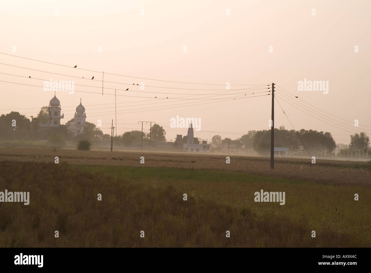 Sunset Over Punjabi Village in India Stock Photo - Alamy