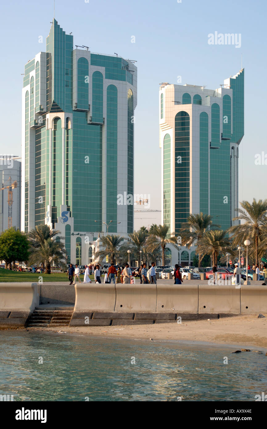 The Salam Tower on Doha's west bay in Qatar Stock Photo - Alamy