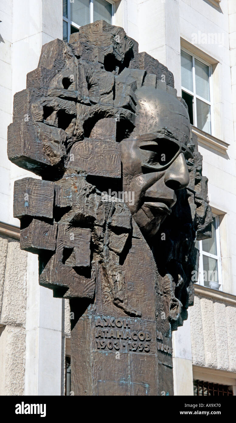 Statue Of John Atanasov In Sofia The Capital Of Bulgaria Stock Photo ...