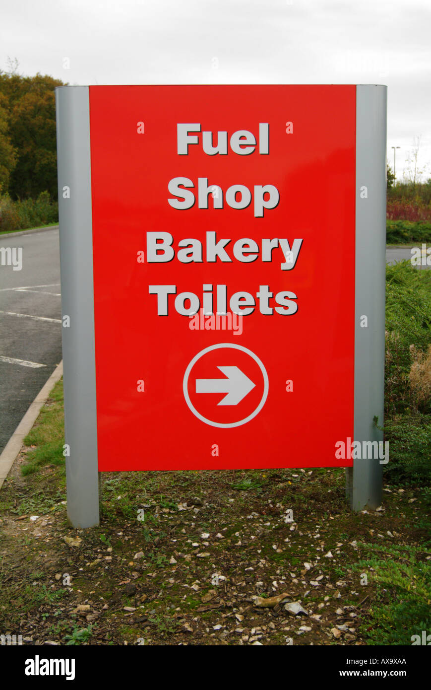 Motorway Service Station Signs Stock Photo - Alamy