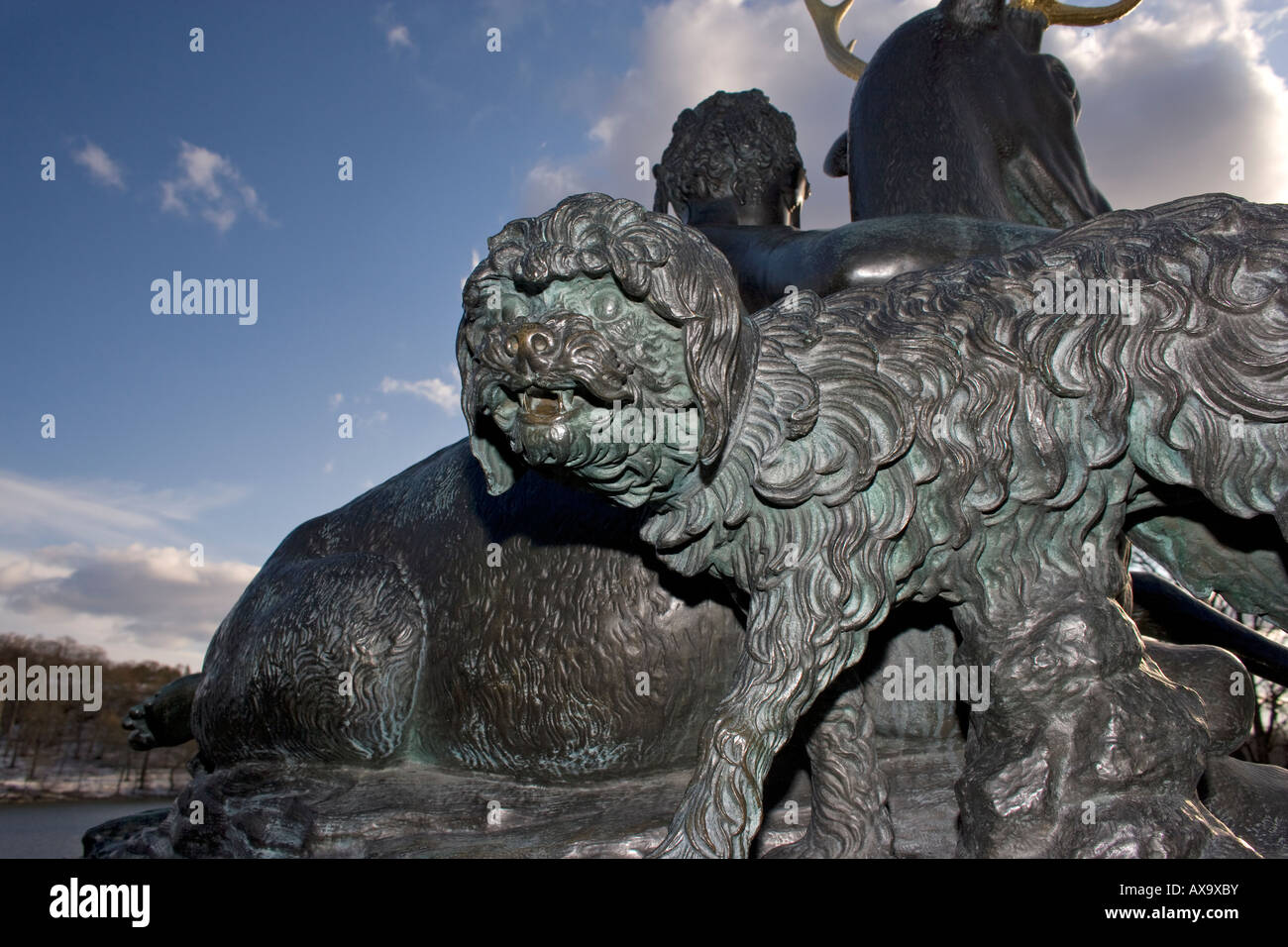 Detail from the Reposing Diana statue on Nobelgatan in Stockholm Stock ...