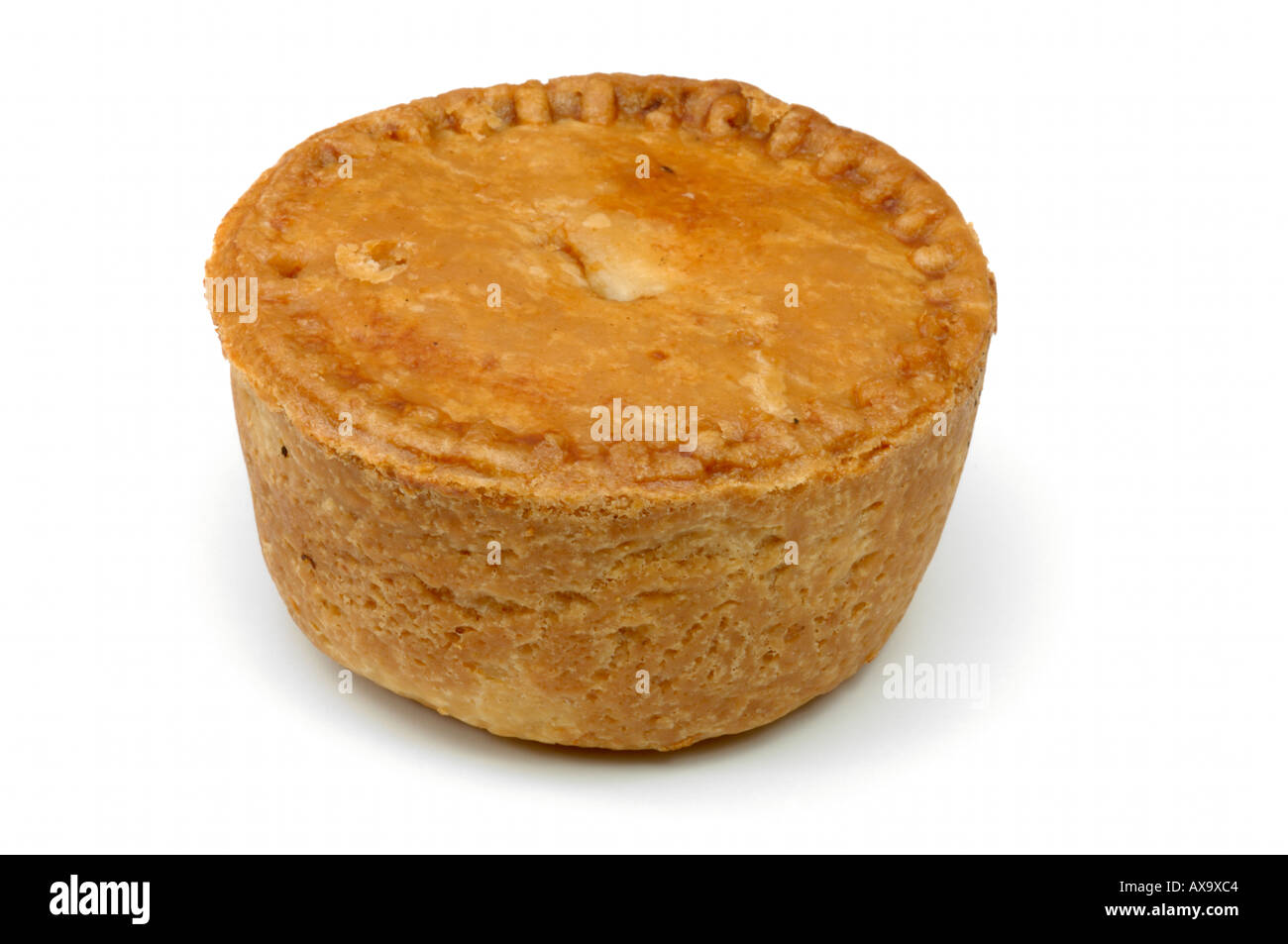 English traditional food Pork Pie on white background Stock Photo - Alamy