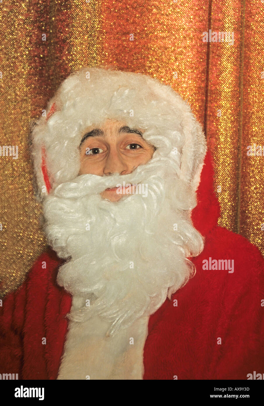 Father Christmas in Santa s Grotto Stock Photo - Alamy