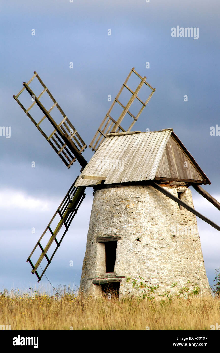 windmill in countryside Stock Photo - Alamy