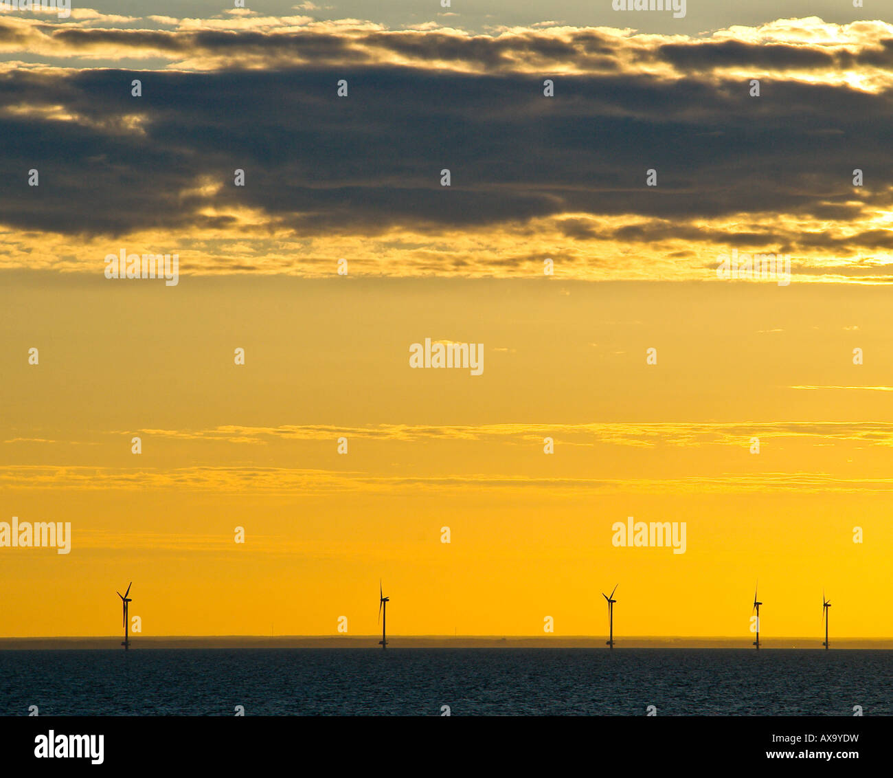 wind power stations at sea Stock Photo - Alamy