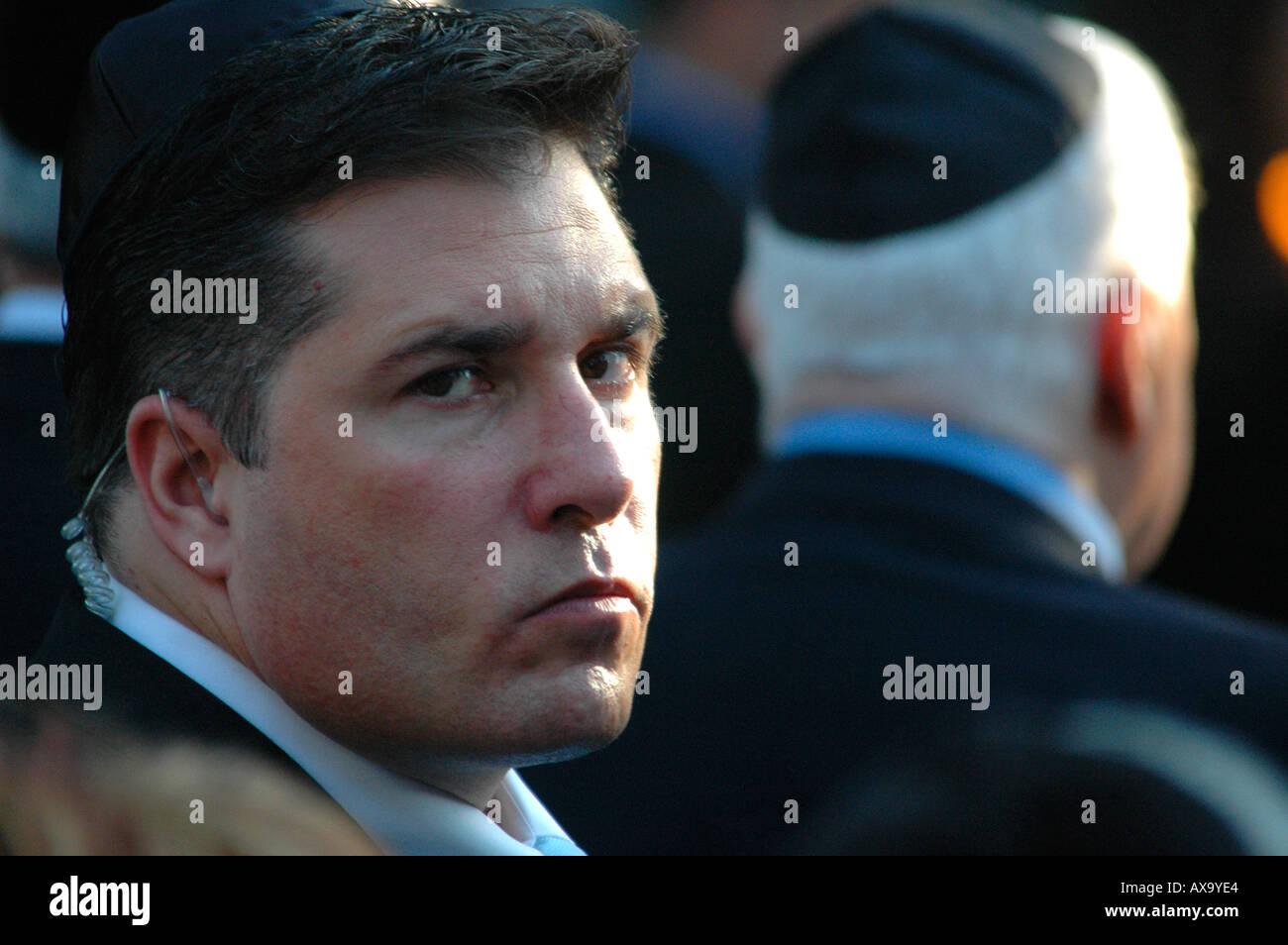 "Shabak" Bodyguard protecting Israeli Prime minister Ariel Sharon at a ...
