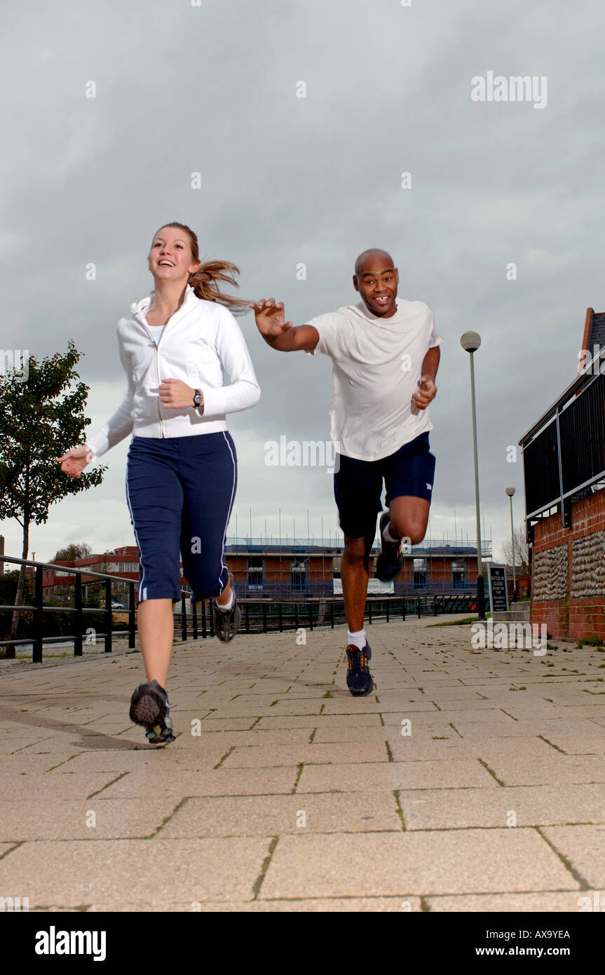 Mixed race boy running hi-res stock photography and images - Alamy