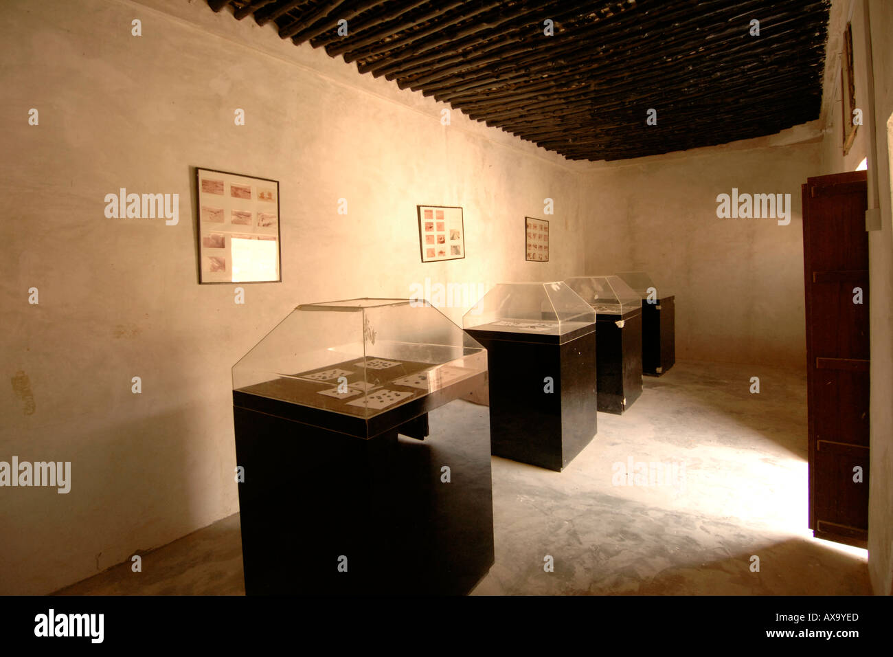 The interior of the Al Zubara regional museum in the Al Zubara fort in ...