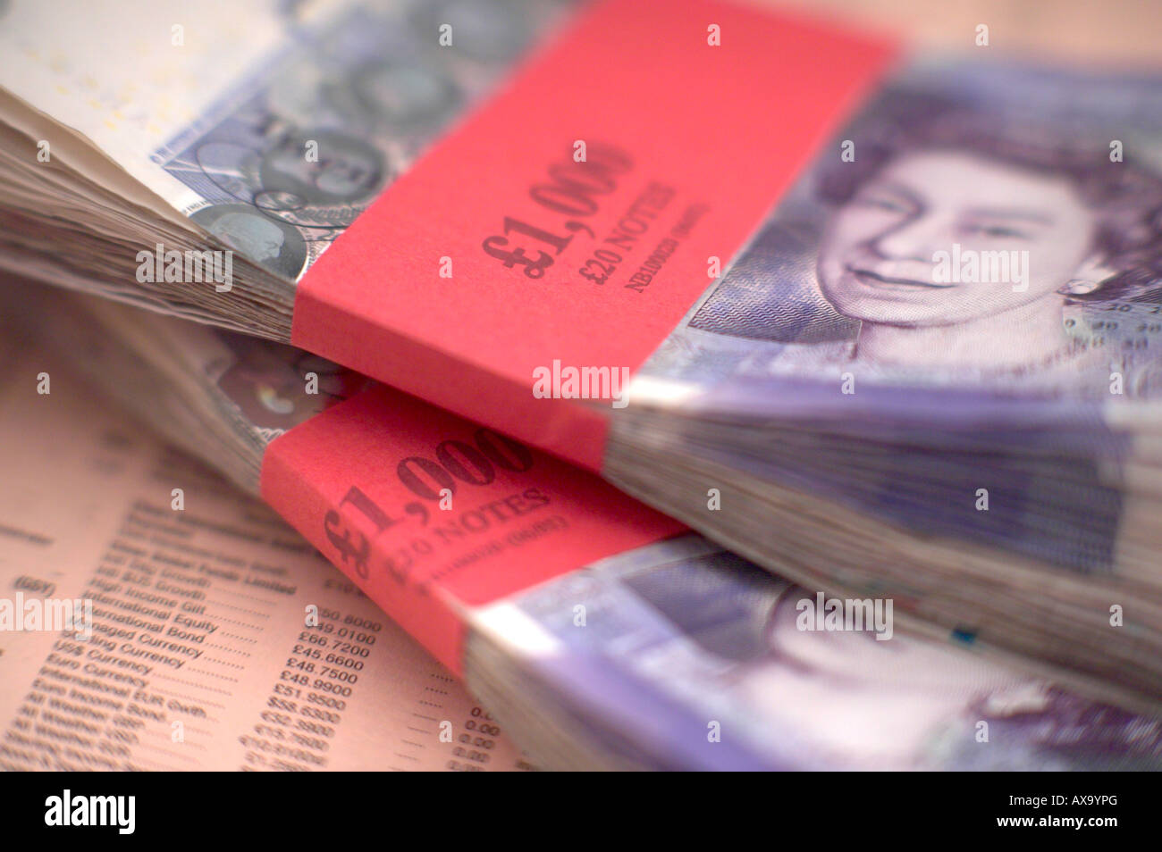 Bundles of money sterling hi-res stock photography and images - Alamy
