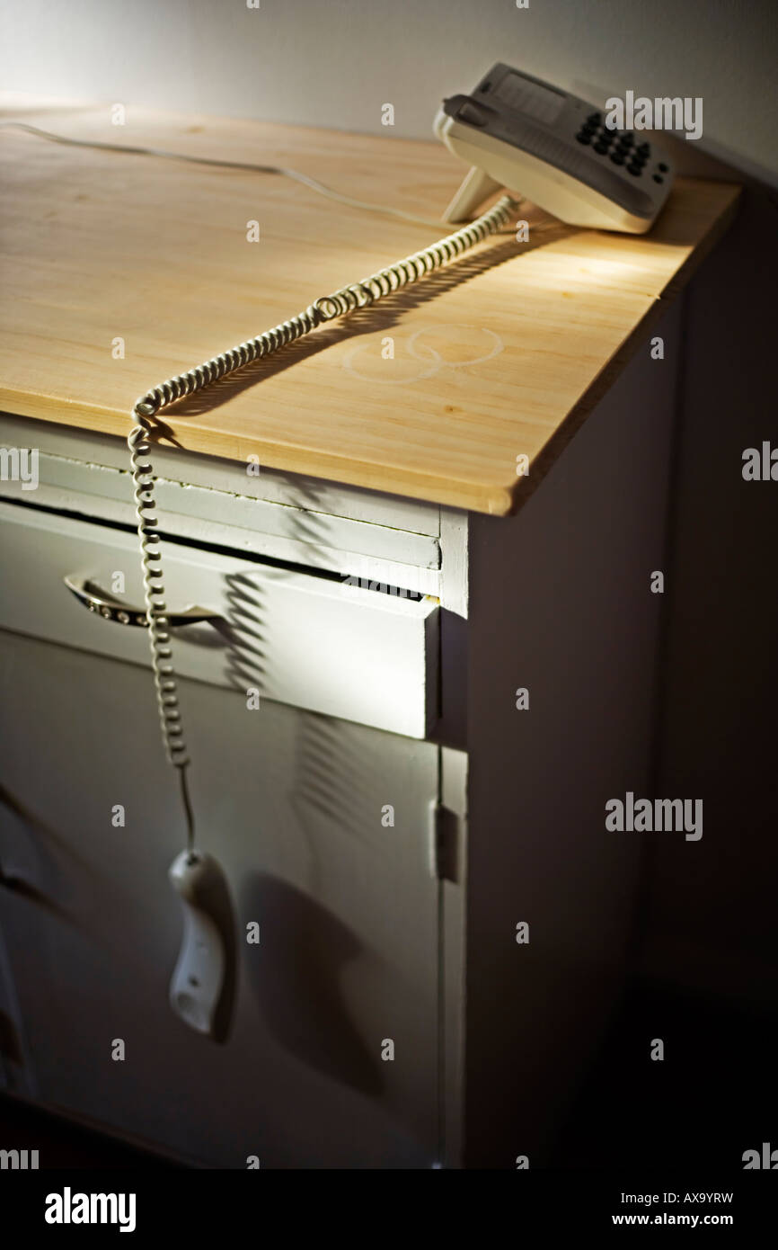 Off hook phone hanging hi-res stock photography and images - Alamy