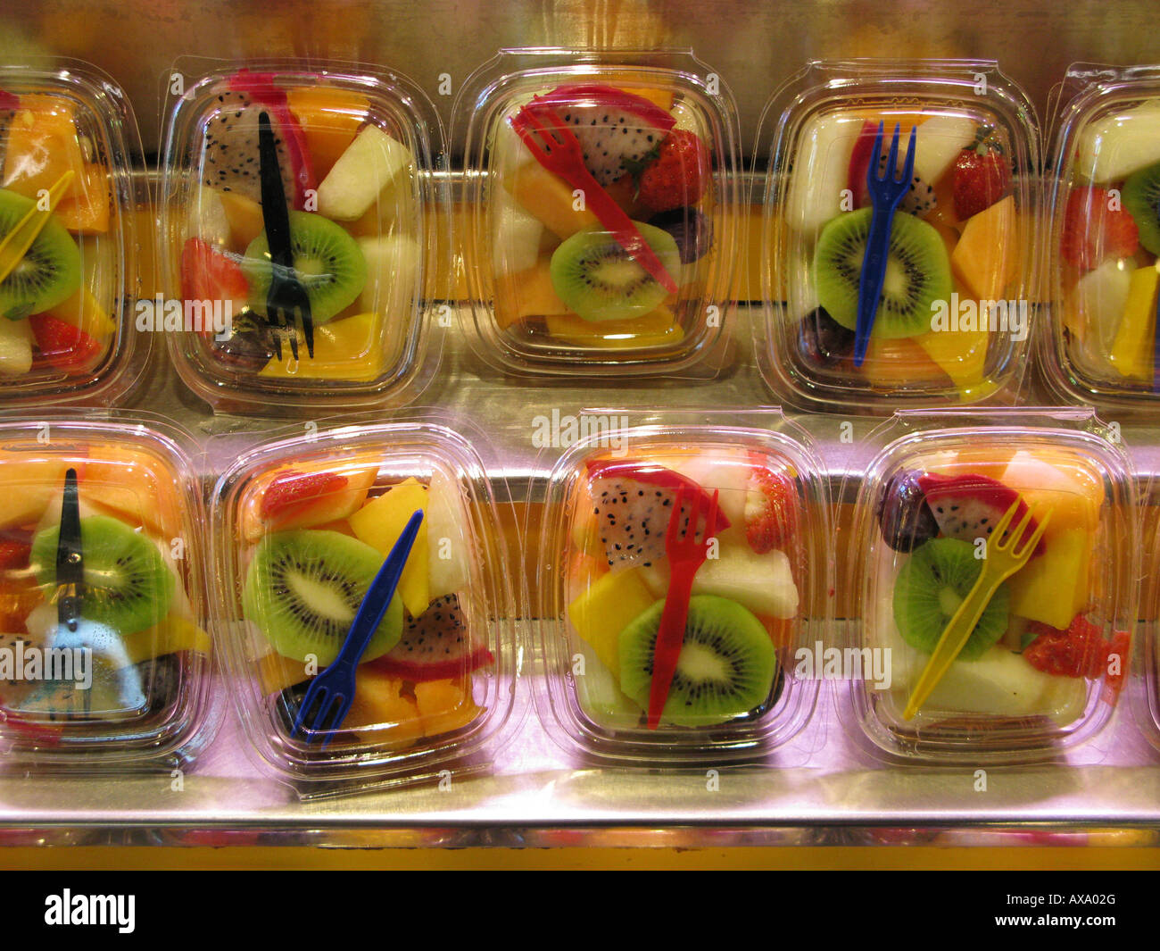 fruit salad ready to eat at the market Stock Photo - Alamy