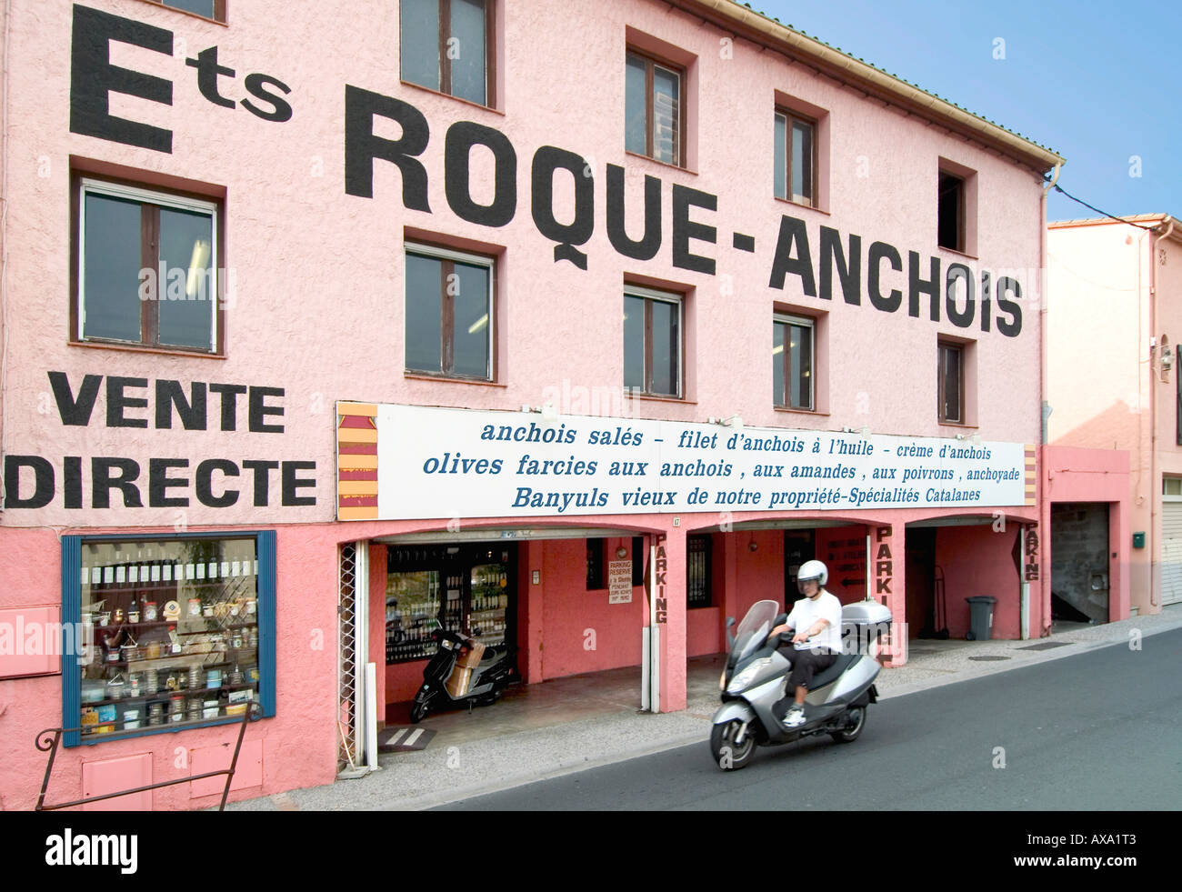 Roque Anchois store, Collioure, Languedoc Roussillon, South of France ...