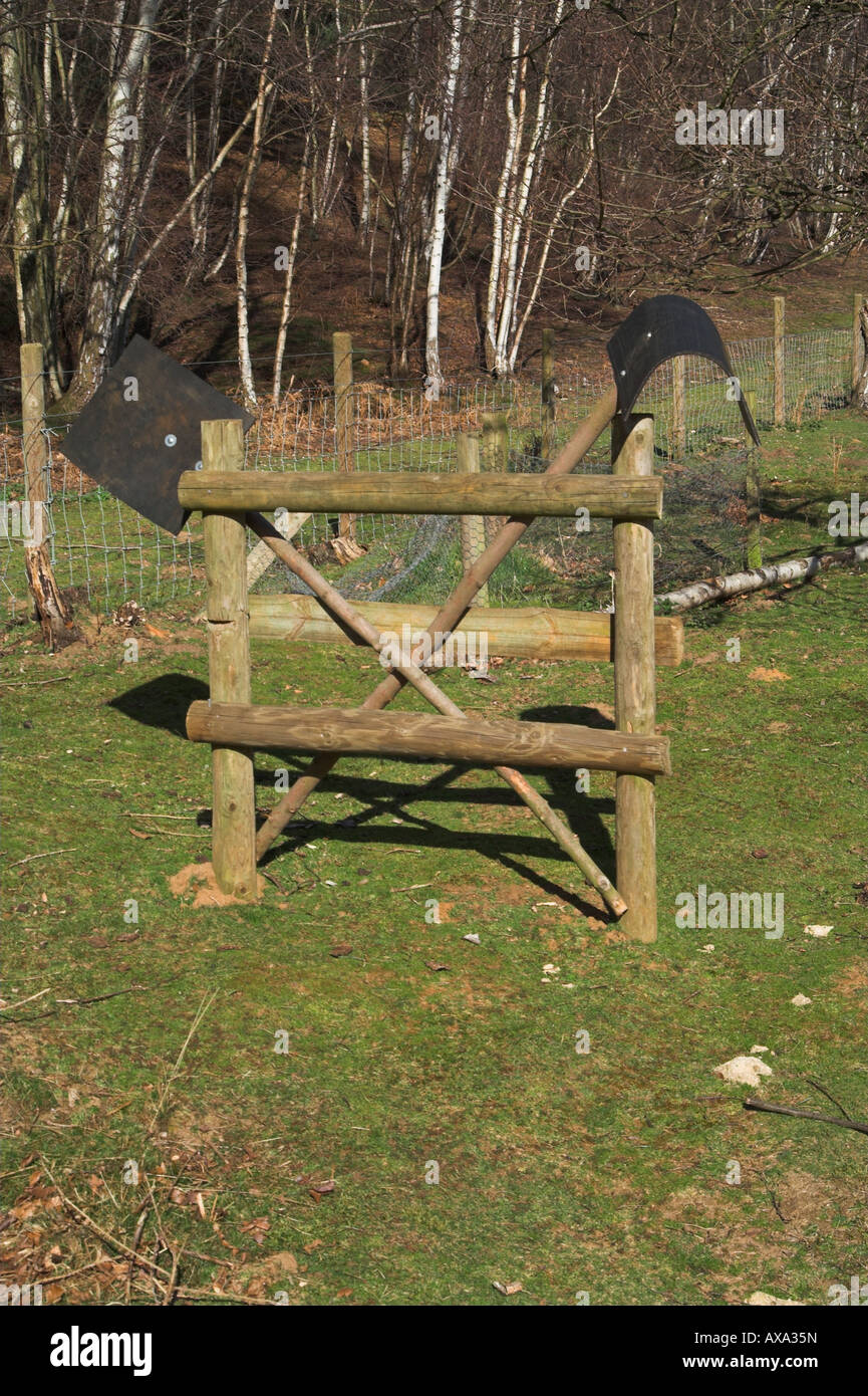 Fire safety in a forest Stock Photo - Alamy