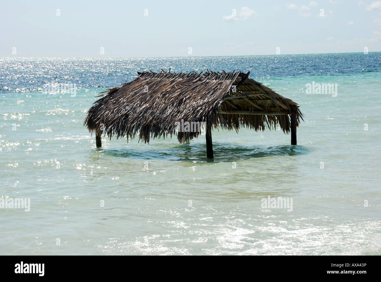 Ocean / sea straw hut Stock Photo - Alamy