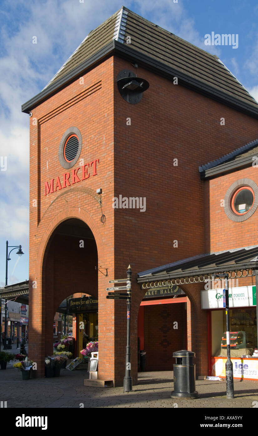 Oldham Tommyfield Market Hall entrance Stock Photo - Alamy