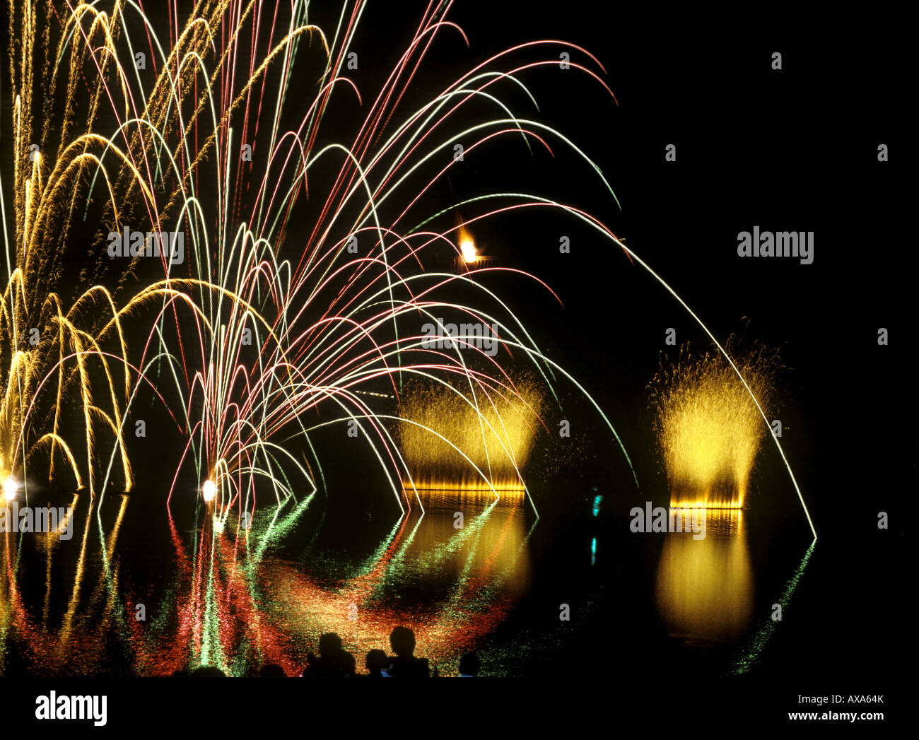 Multiple fireworks explode in hi-res stock photography and images - Alamy