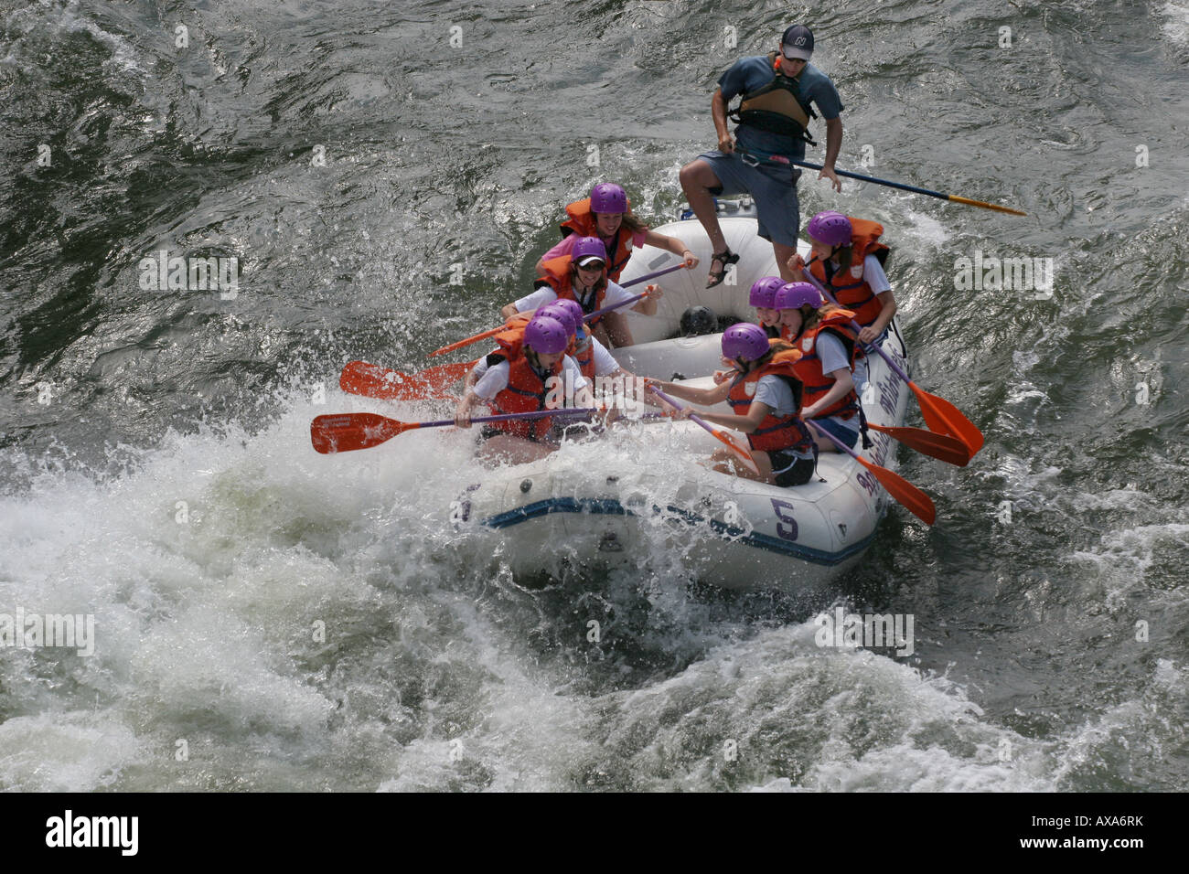 whitewater raft new river west virginia rafting Stock Photo - Alamy