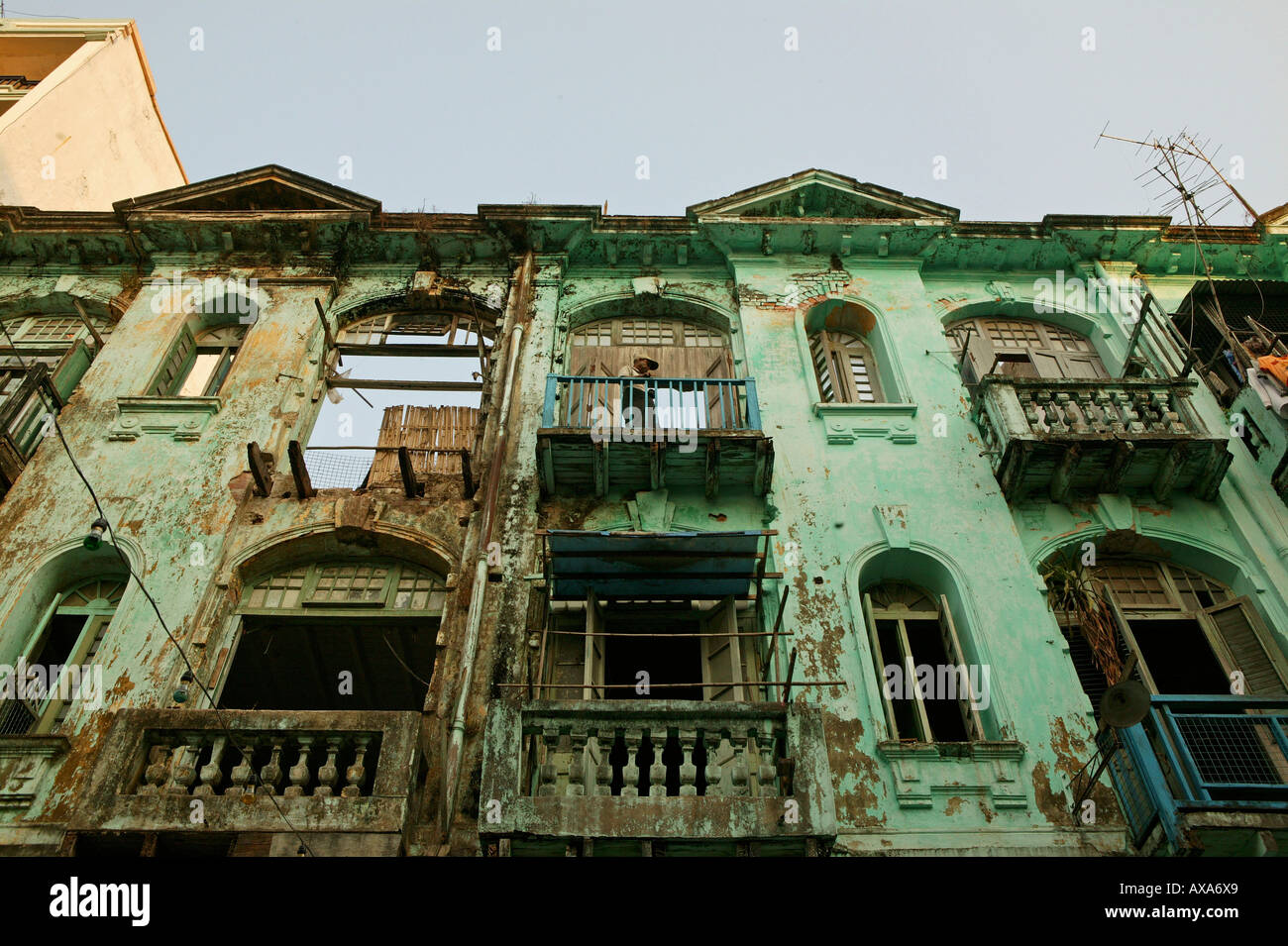 colonial Architecture, Yangon, Myanmar Stock Photo - Alamy