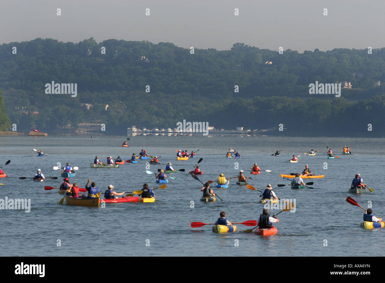 paddlefest kayak canoe ohio river cincinnati Stock Photo - Alamy
