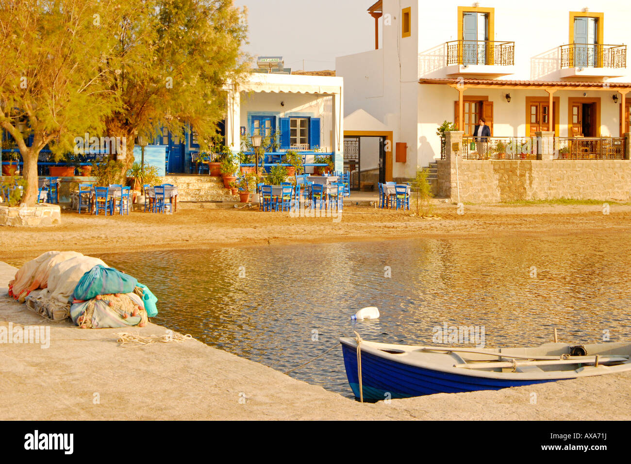 Fishing boat, Grikos Harbor, Patmos, Greece Stock Photo - Alamy