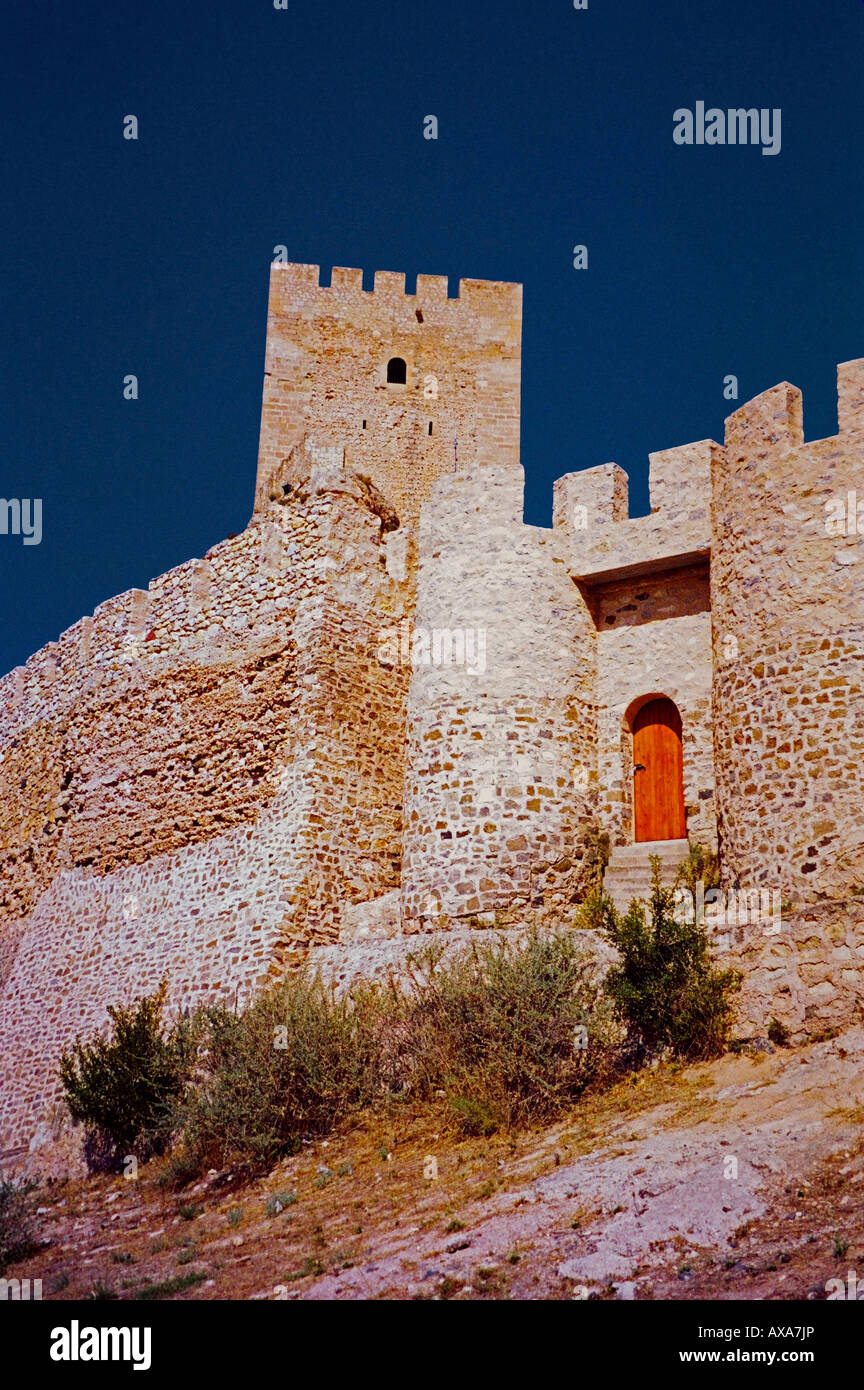 Sax Castle, Spain Stock Photo - Alamy