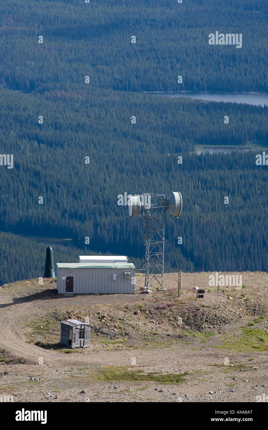 Microwave repeater station Sweeney Mountain Central Interior BC Stock ...