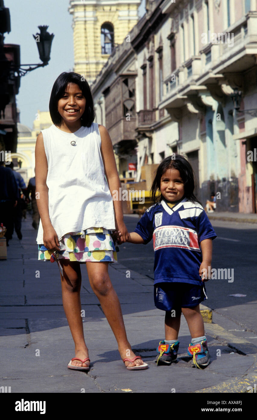 kids in plaza de armos Lima Peru Stock Photo - Alamy