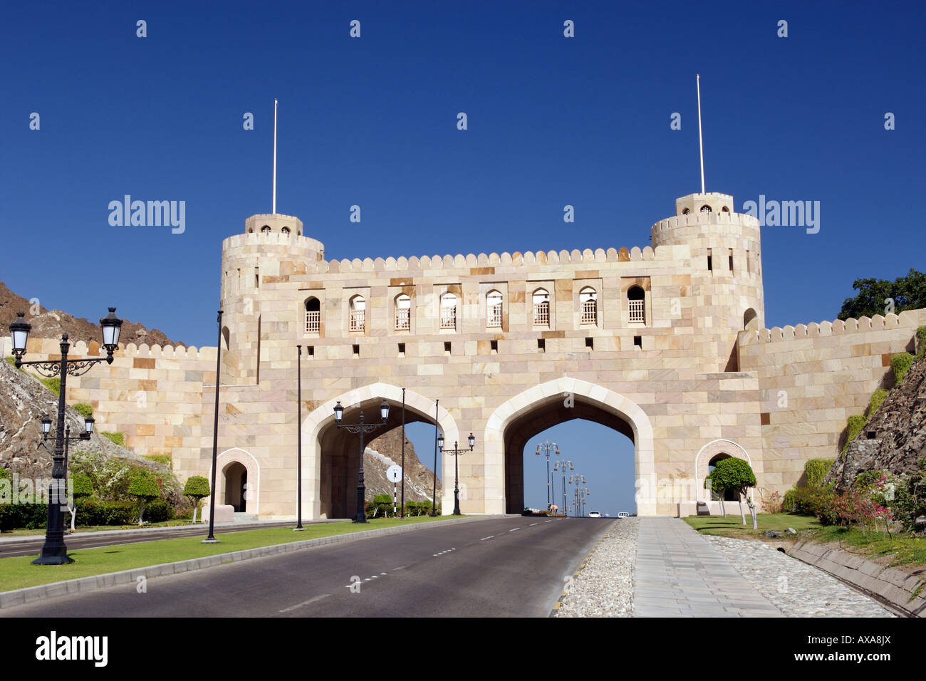 'Bab Muscat' (Muscat Gate), one of four entrance gates to the old town ...