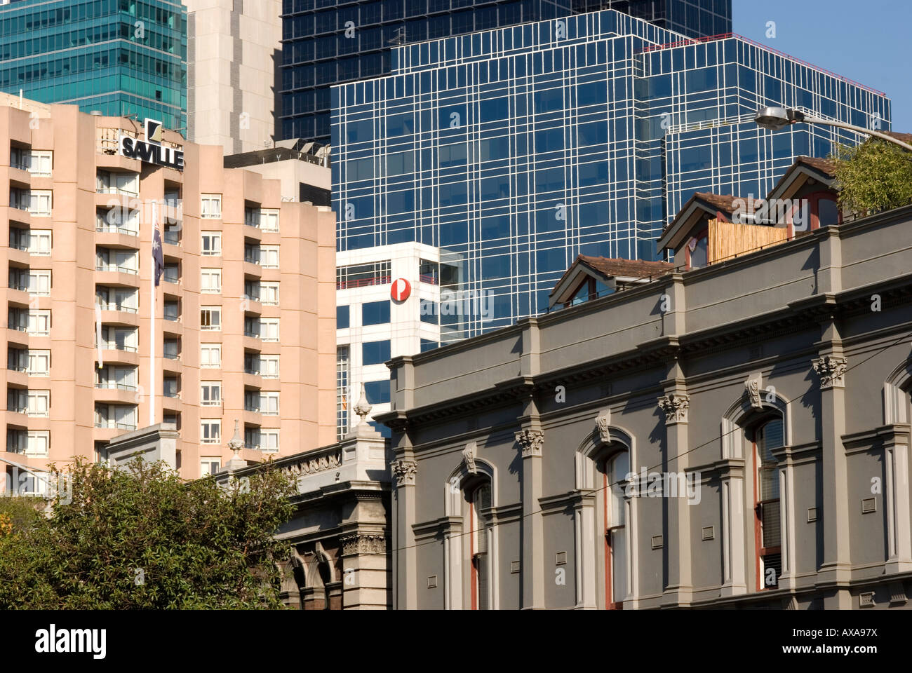 australia melbourne cbd architecture from la trobe street Stock Photo ...