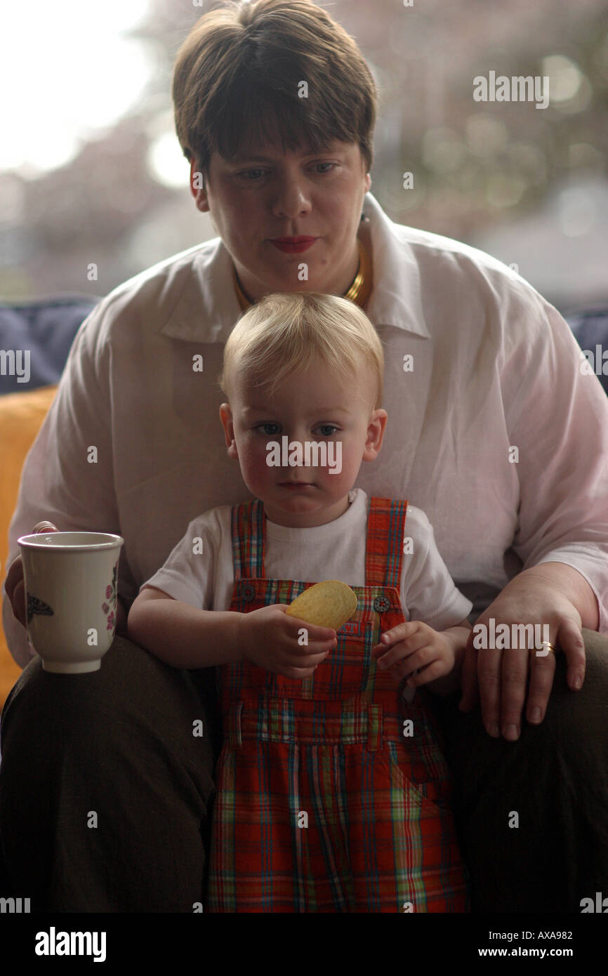 Louis aged one with his mother Stock Photo - Alamy