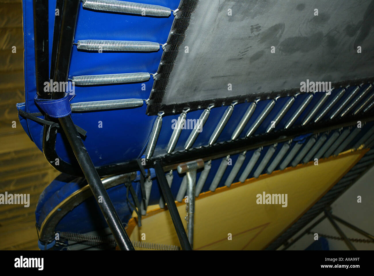 Trampoline in gymnastics center hi-res stock photography and images - Alamy