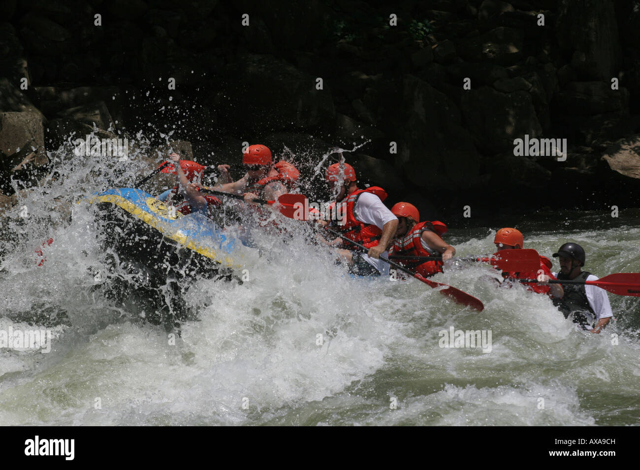 whitewater raft new river west Virginia rafting Stock Photo - Alamy