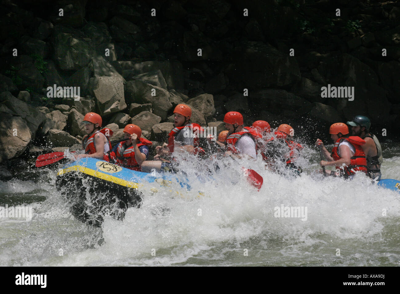 whitewater raft new river west virginia r Stock Photo - Alamy