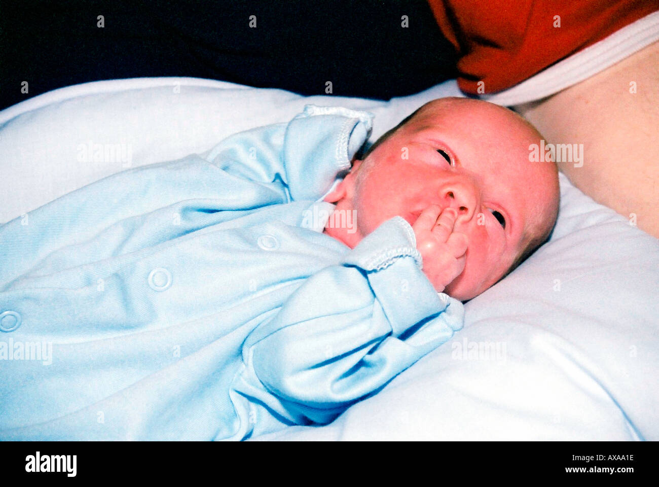 Lewis born 7 weeks prematurely by caesarean section Stock Photo - Alamy