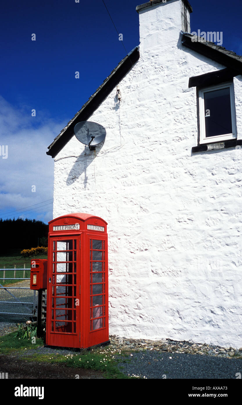 Rural Telephone Box and Royal Mail Box Isle of Mull Scotland Stock ...