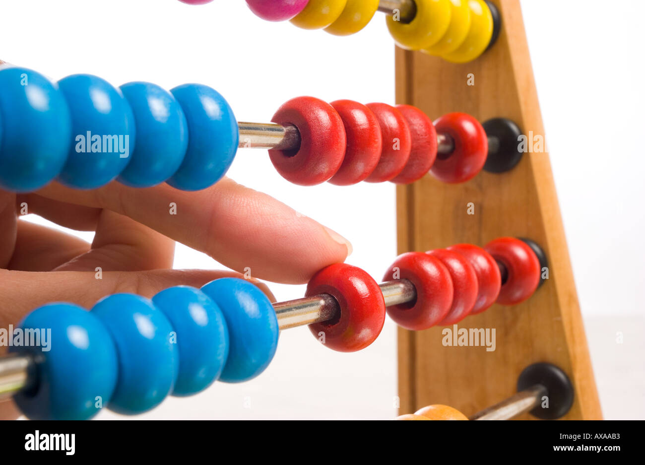 abacus with coloured counting beads Stock Photo - Alamy