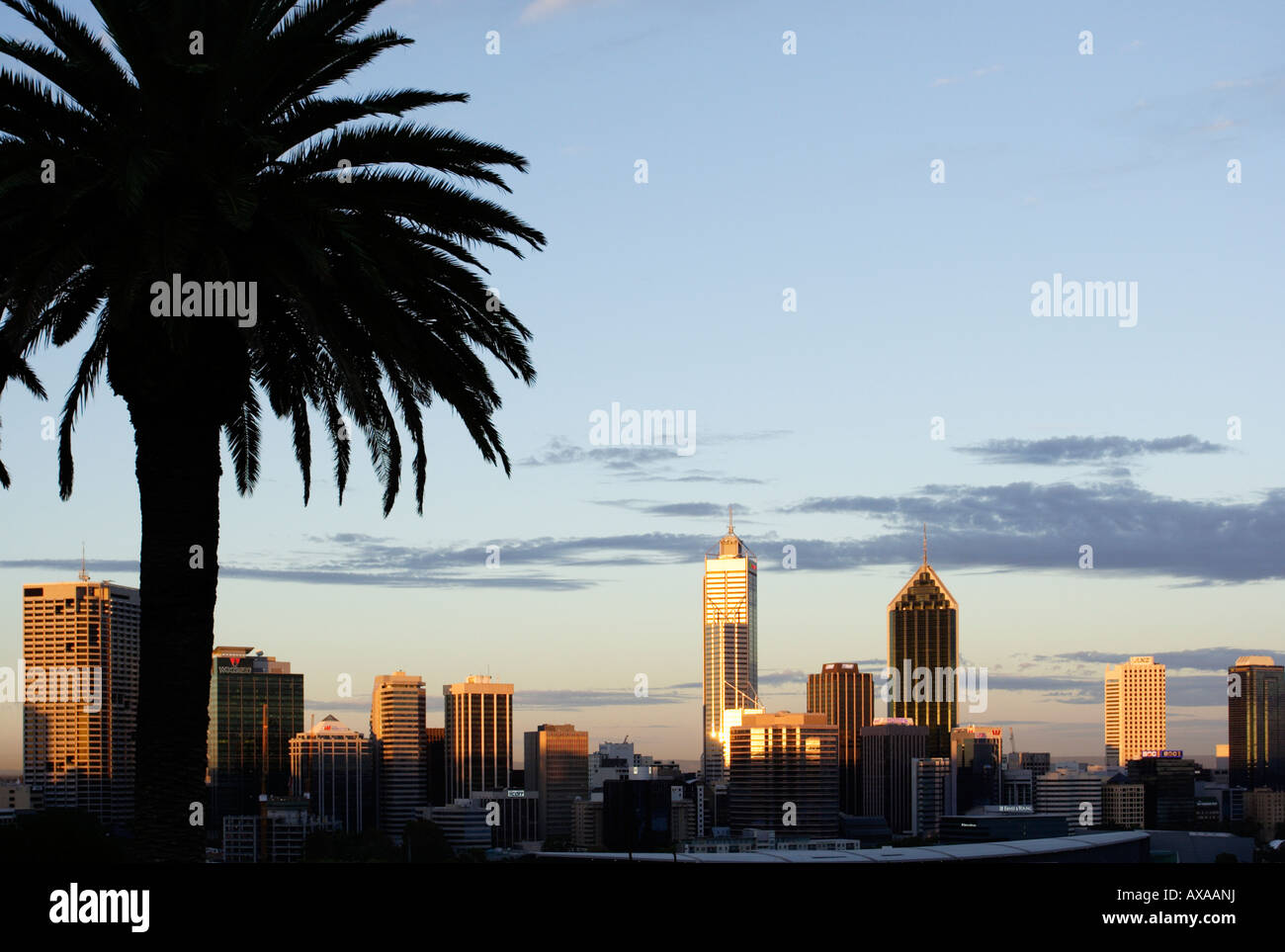 Perth city skyline silhouette hi-res stock photography and images - Alamy