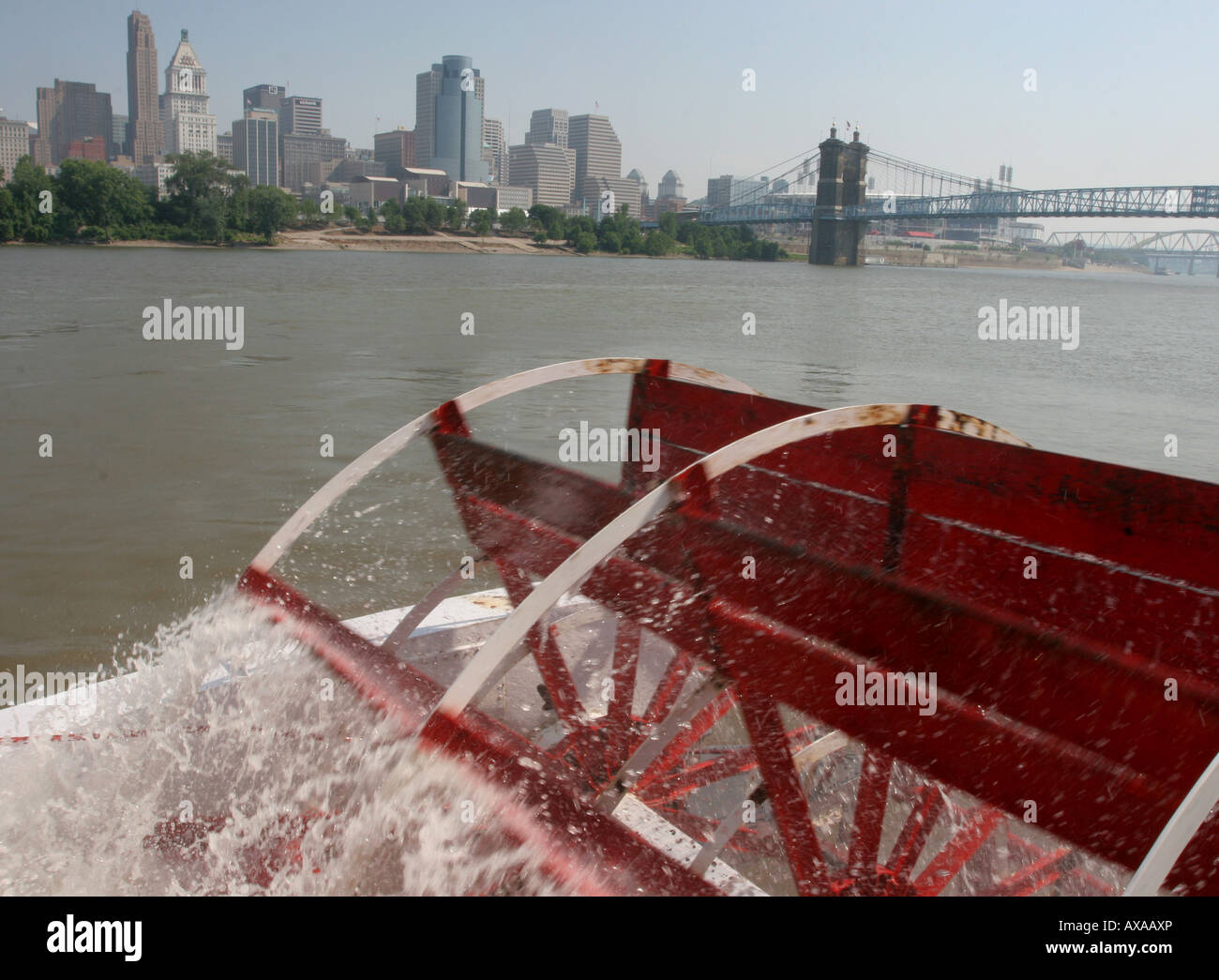 tall stacks riverboat paddlewheel ohio river Stock Photo - Alamy