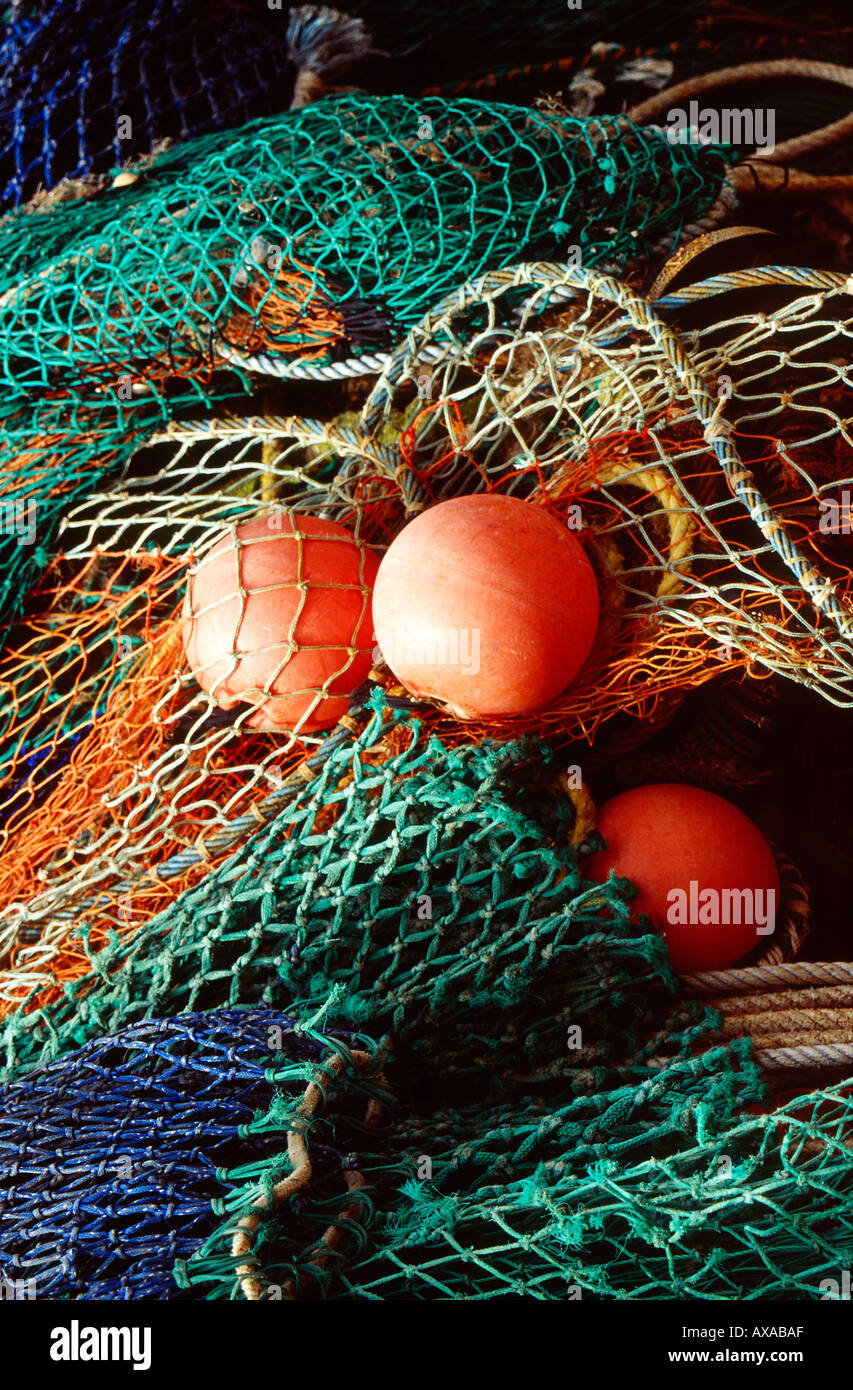 Fishing Nets and Floats Stock Photo - Alamy