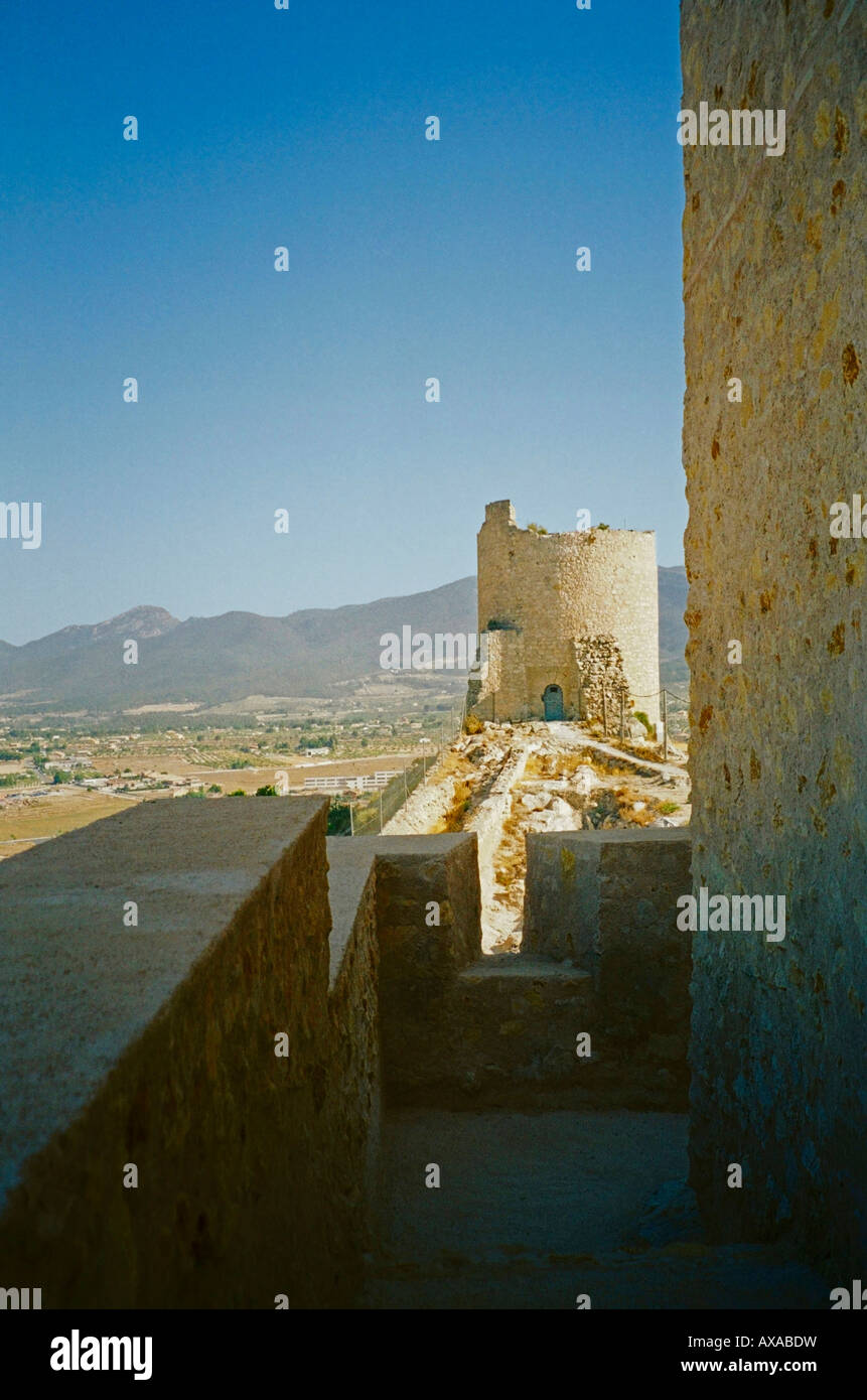 The 11th century castle at Castalla, Spain Stock Photo - Alamy