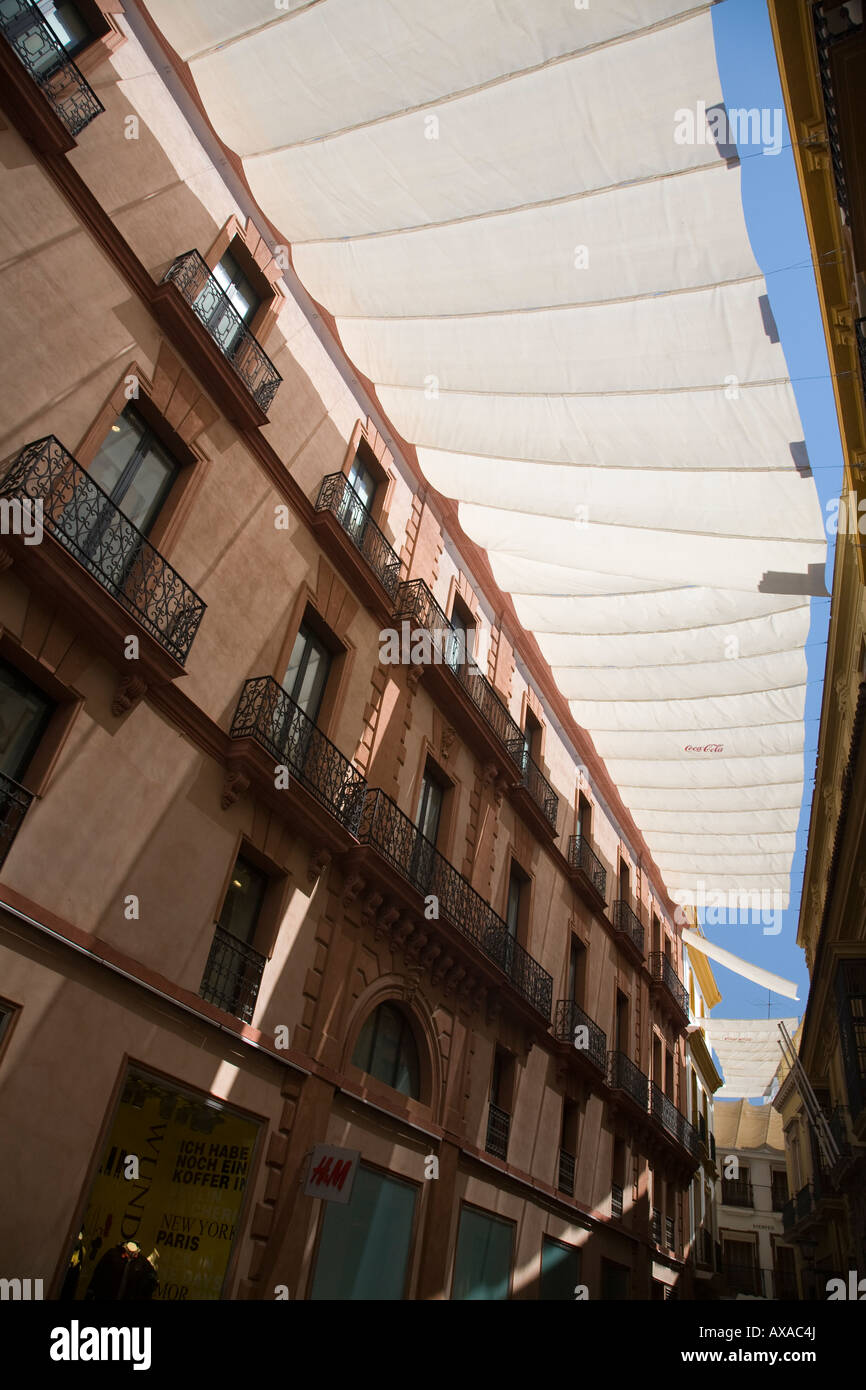 Typical velas'' or canopies for shading the narrow city streets during ...