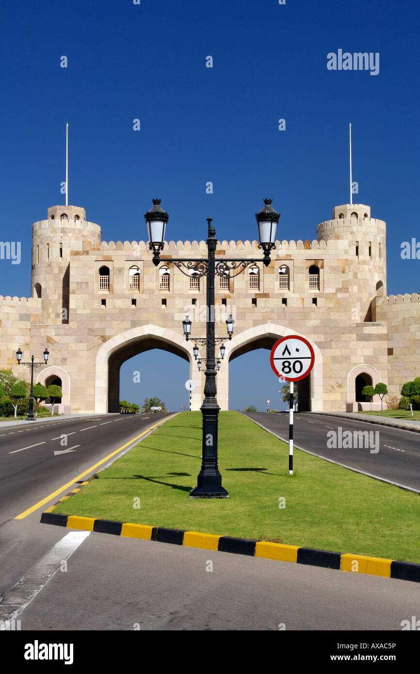 'Bab Muscat' (Muscat Gate), one of four entrance gates to the old town ...