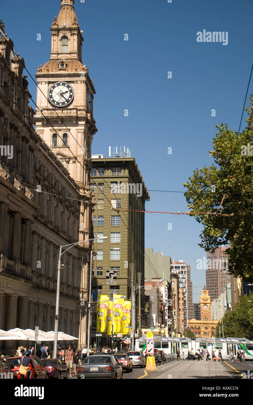 australia australian melbourne cbd elizabeth street with old GPO Stock ...