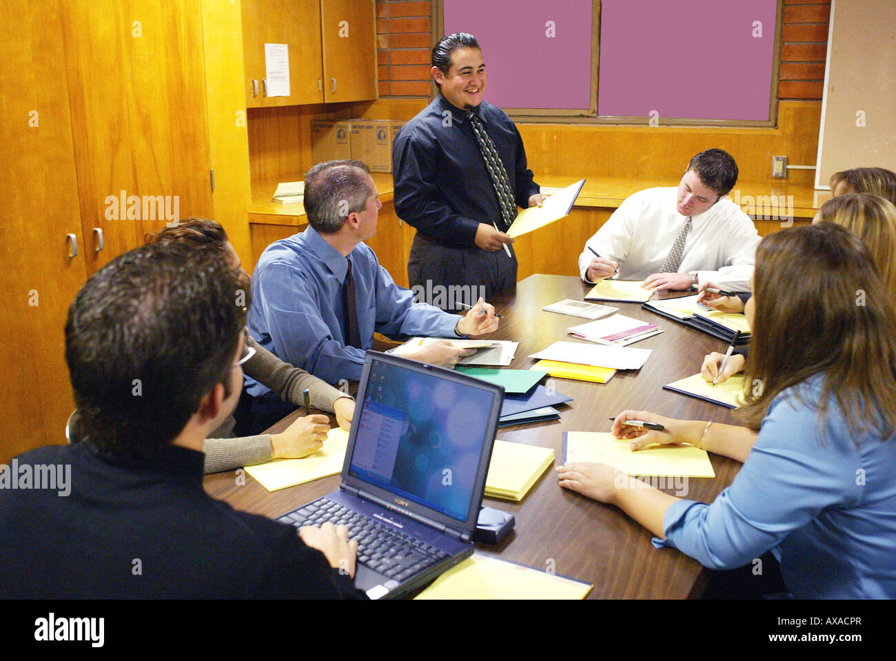 Adults discuss hi-res stock photography and images - Alamy